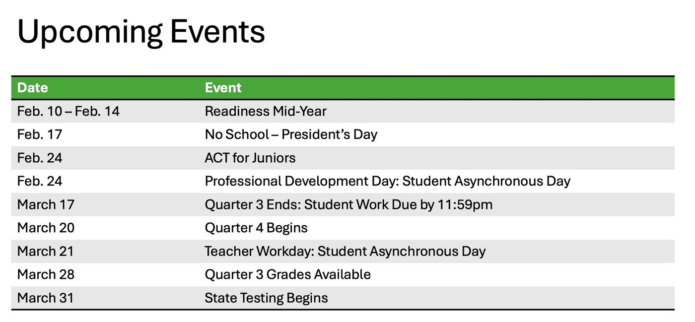 Ohio Online School | Announcements | OHDELA